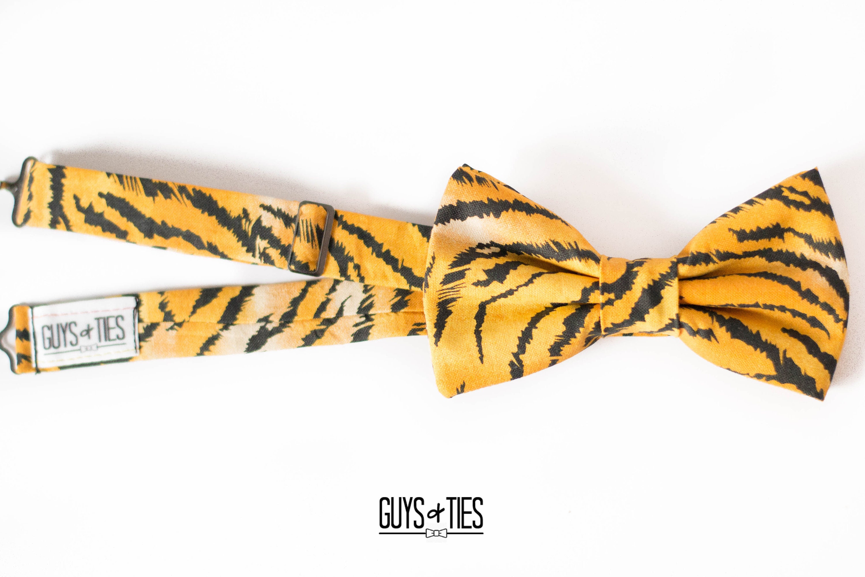 Tiger Bow Tie, Animal Print Bow Tie, Orange Bow Ties for Men, Tiger ...