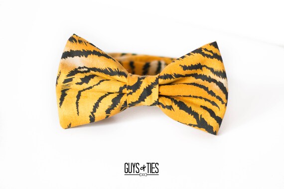 Tiger Bow Tie Animal Print Bow Tie Orange Bow Ties for Men Tiger Print Self Tie Bow Tie Boys Safari Bow Tie Unique Bow Ties Dog Bowtie Etsy UK
