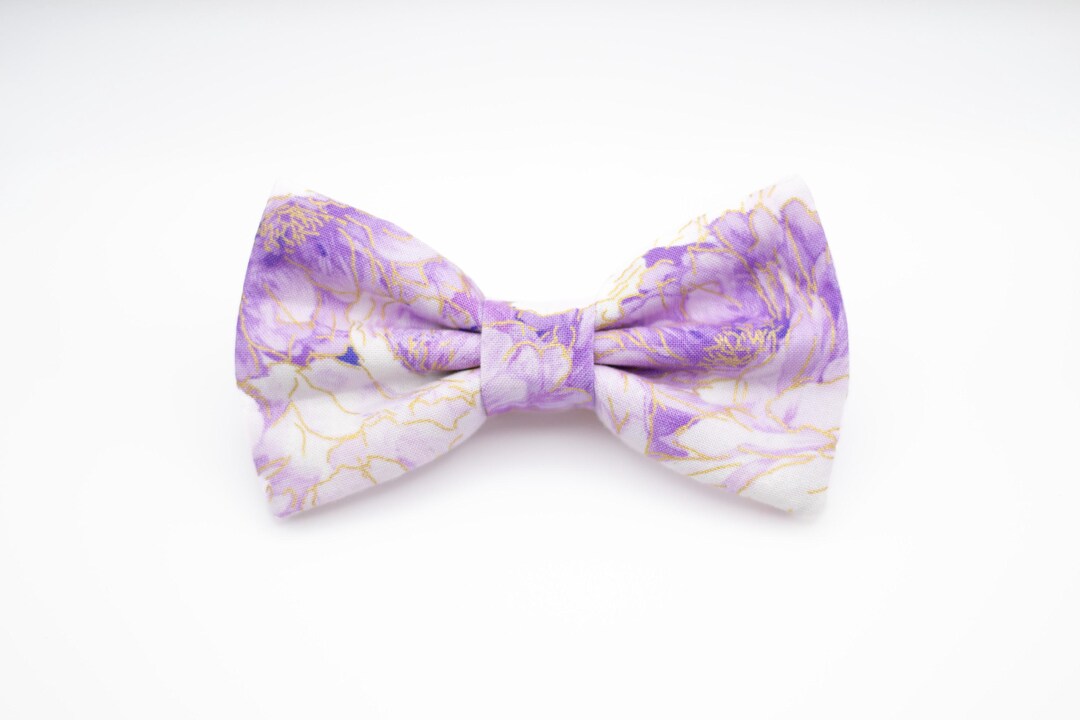 Lilac Purple Floral Bow Tie, Spring Bowtie, Peony Bowties for Men, Pre ...
