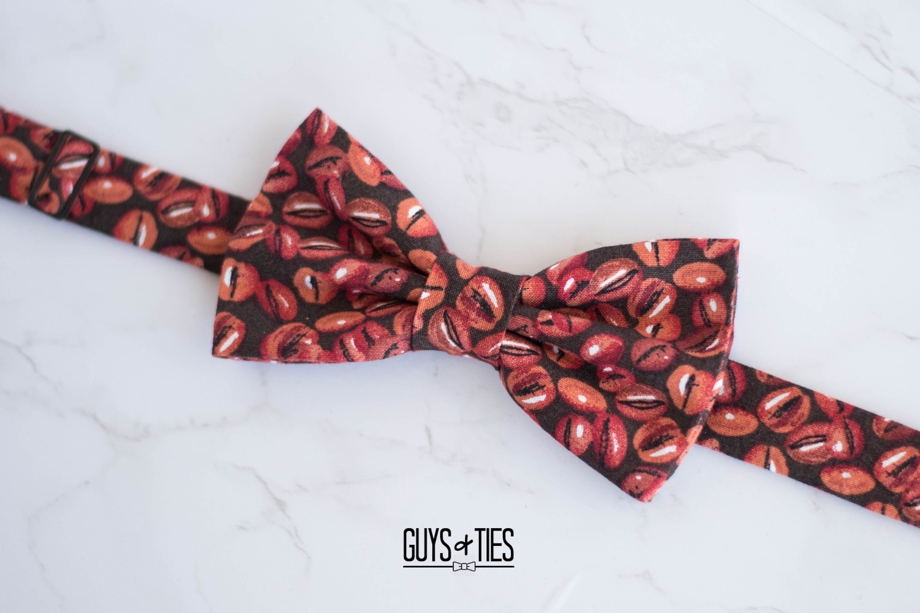 Coffee bean bow tie barista gifts coffee shop bowtie cafe | Etsy