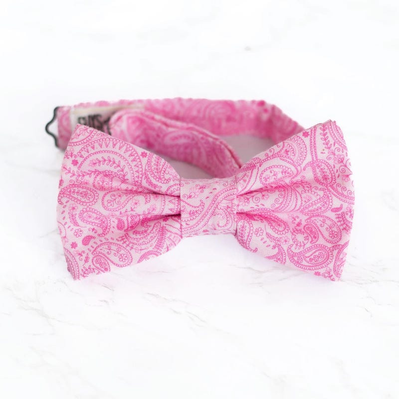 Pink Bow Tie - Etsy