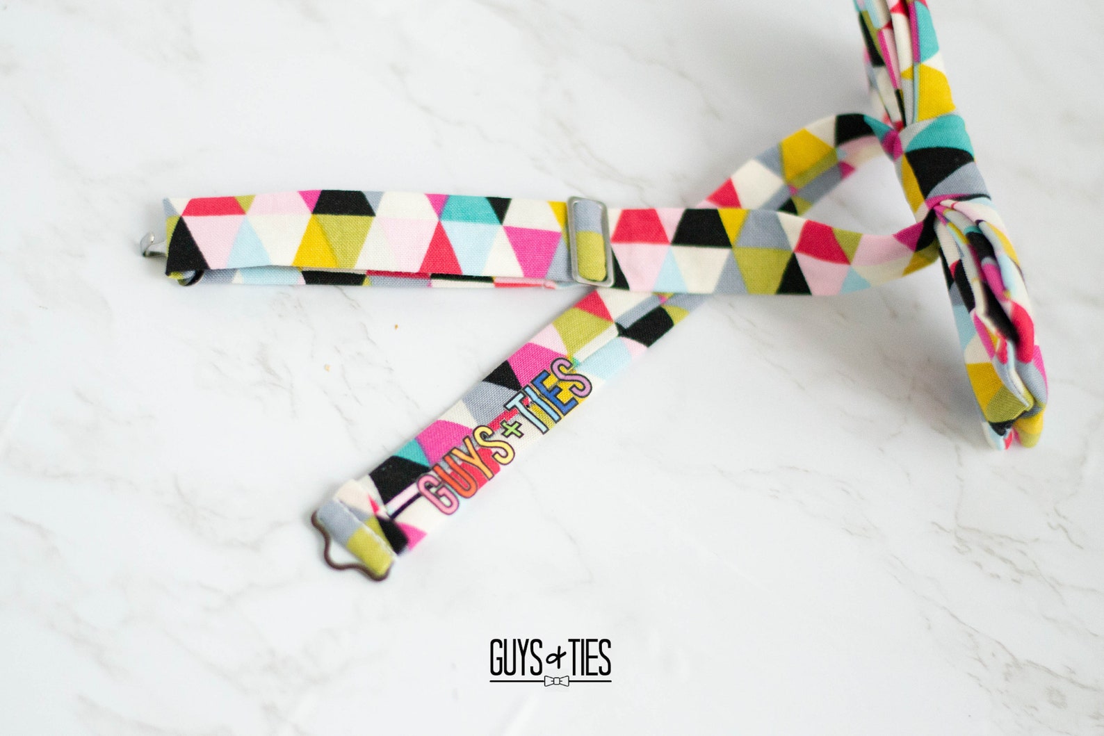 Colorful Geometric Bow Tie, Mens Triangle Bowtie, Funky Bow Ties ...