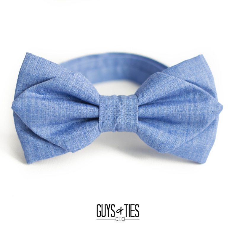 Blue Bow Tie - Etsy