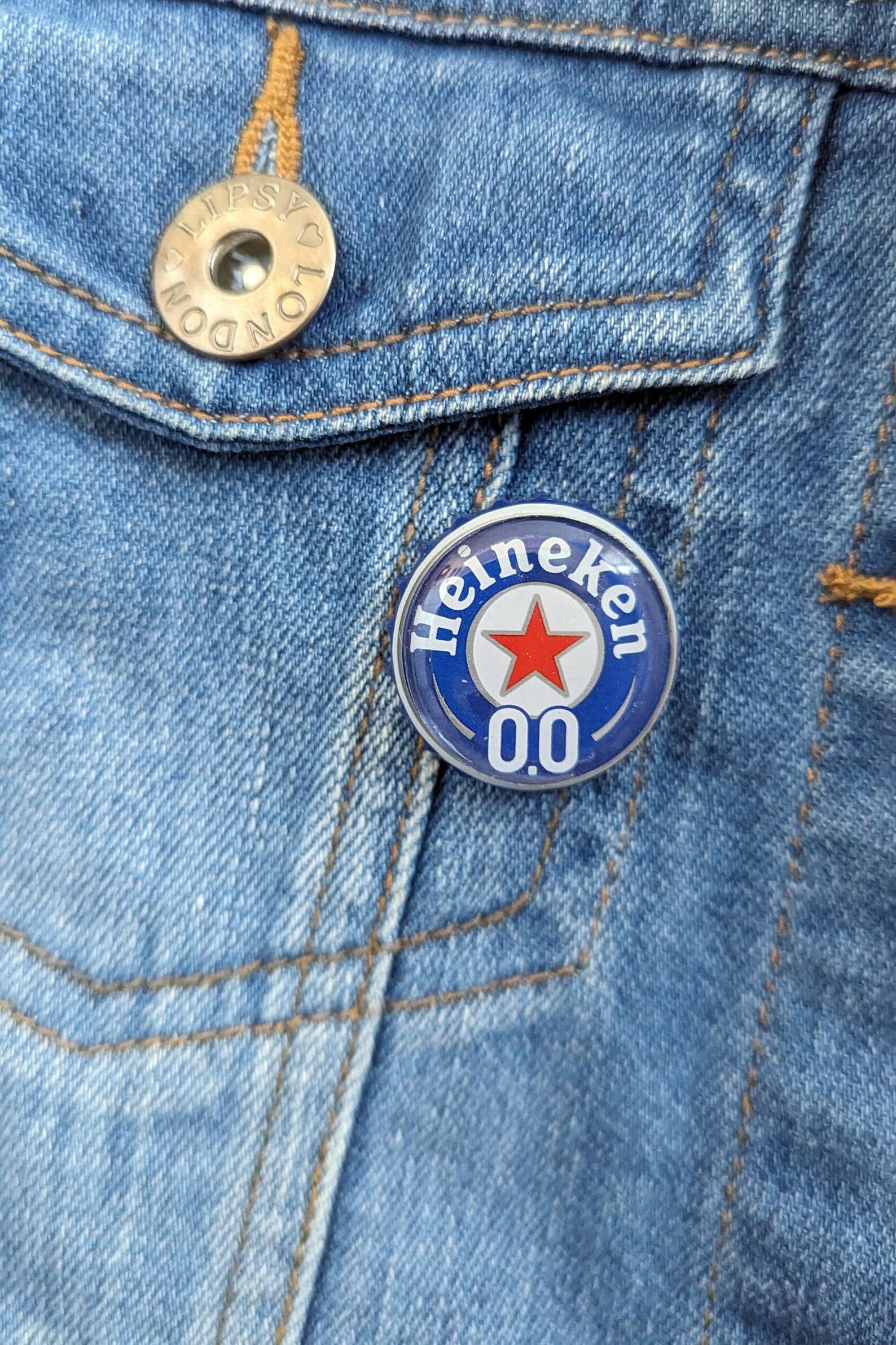 Heineken Bottle Cap Pin Badge - Dutch Pilsner Badges - Two Variations ...