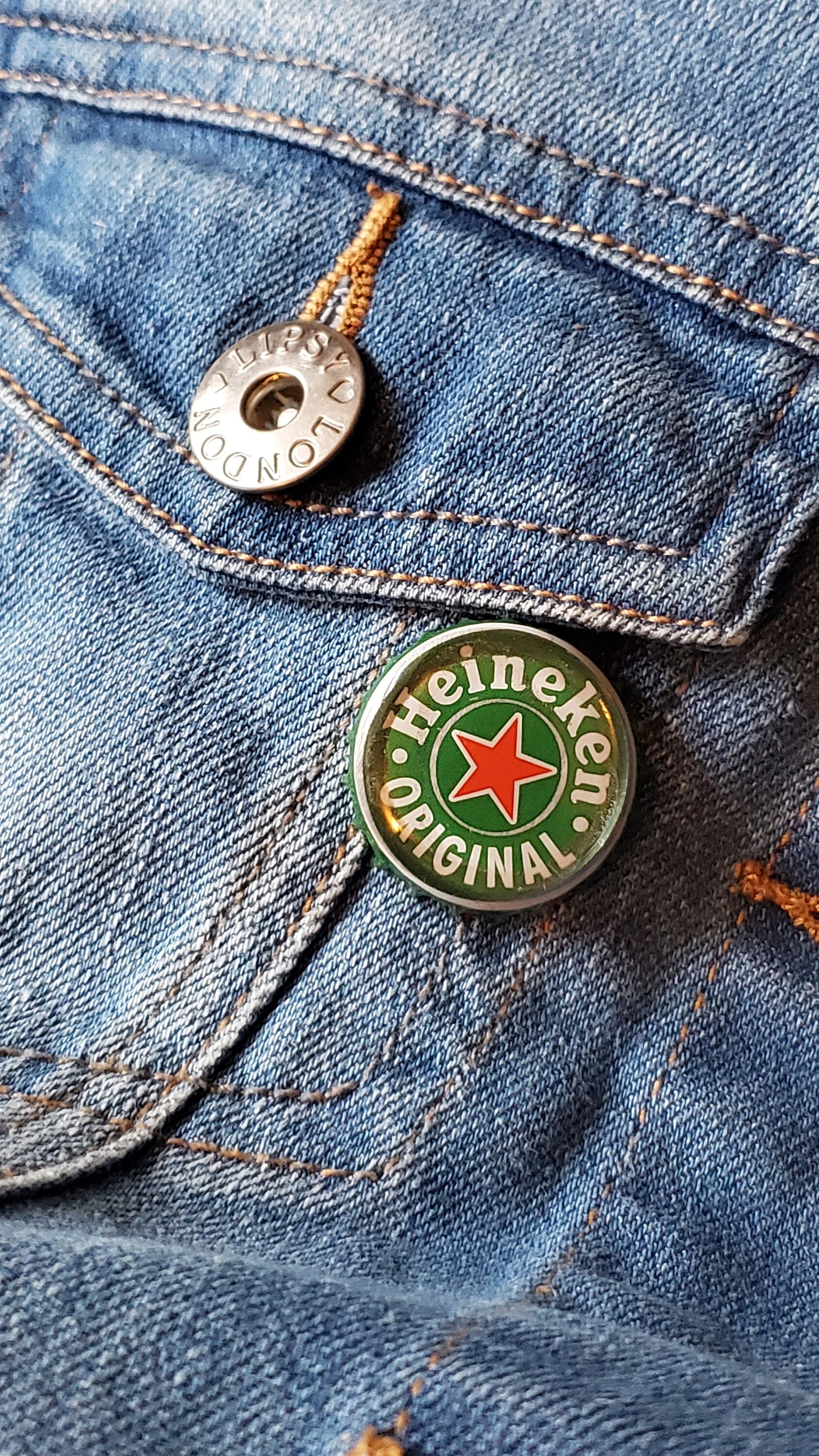 Heineken Bottle Cap Pin Badge - Etsy