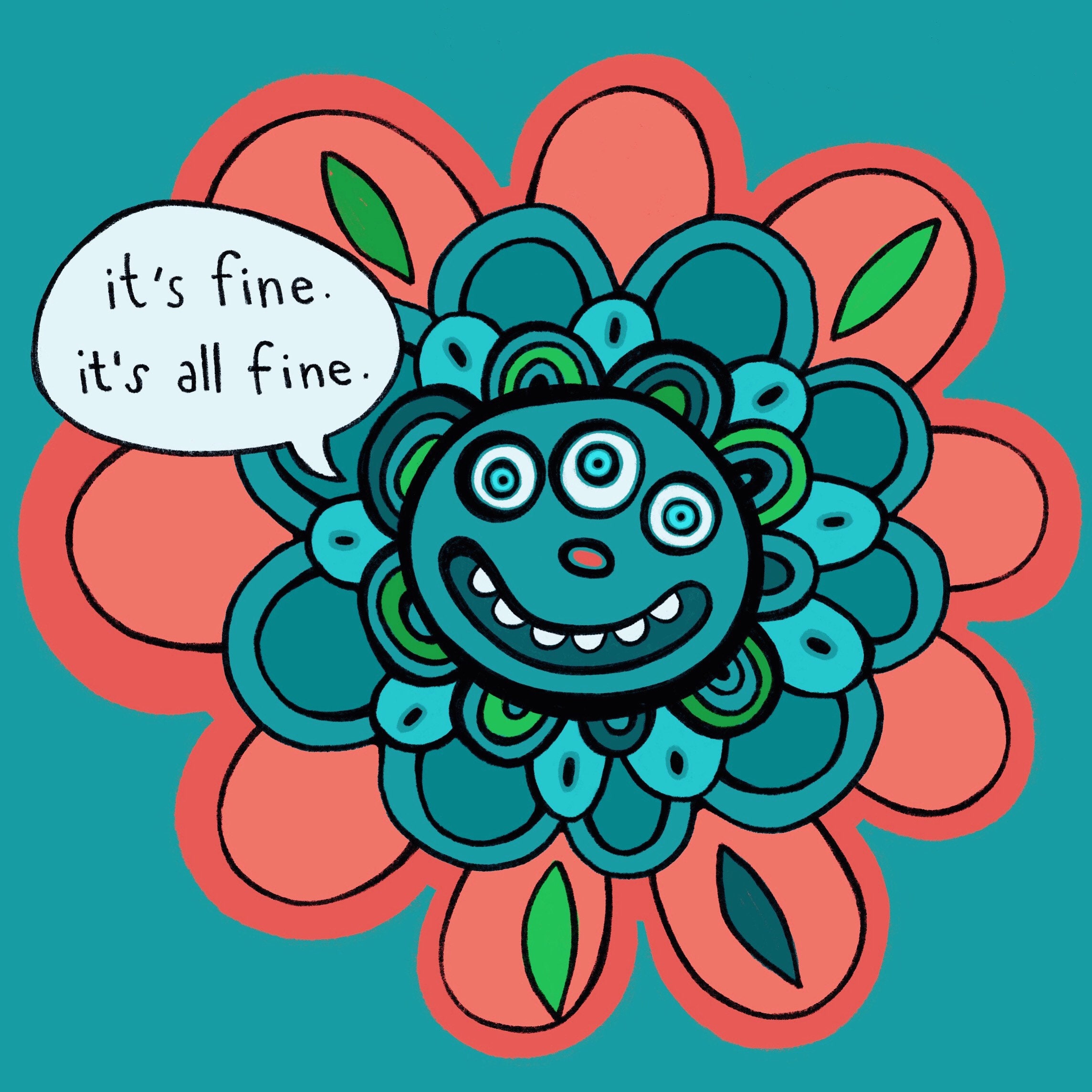 Está bien. Todo está bien. Impresión 8x8 | Etsy