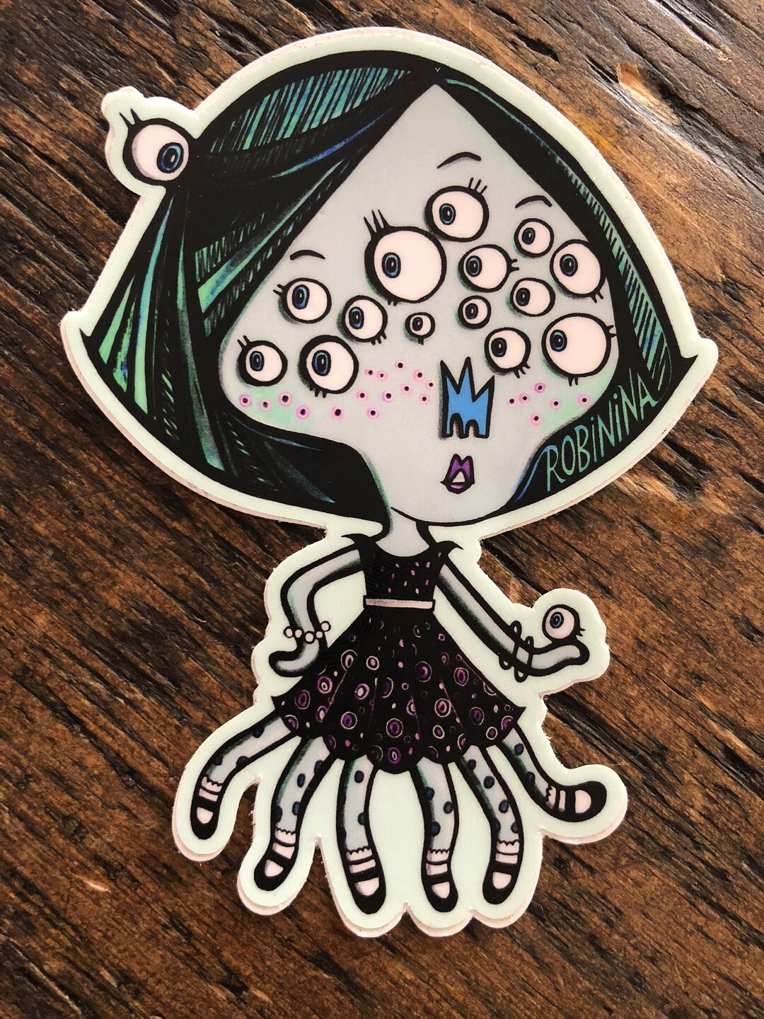 Octavia the Octopus Vinyl Sticker - Etsy