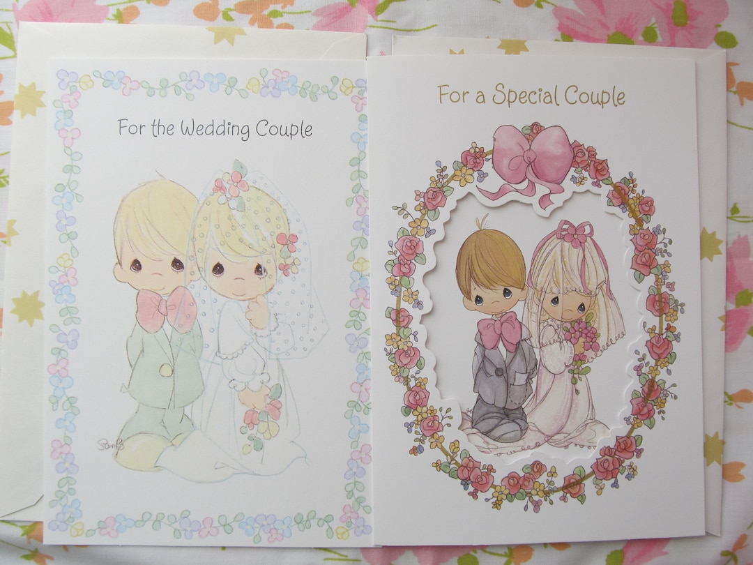 Precious Moments Wedding Cards - Hallmark, Two Different Cards - Mint ...