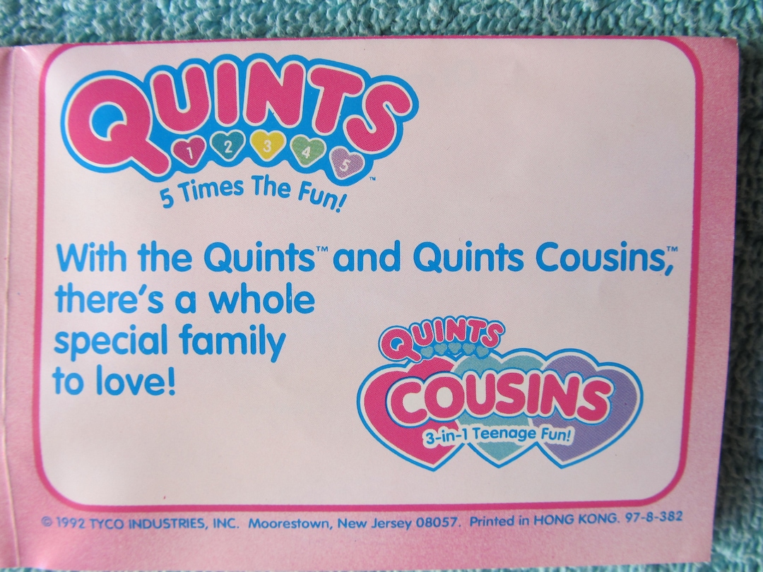Quints Dolls Package Insert/pamphlet/poster/advertisement - Near Mint ...