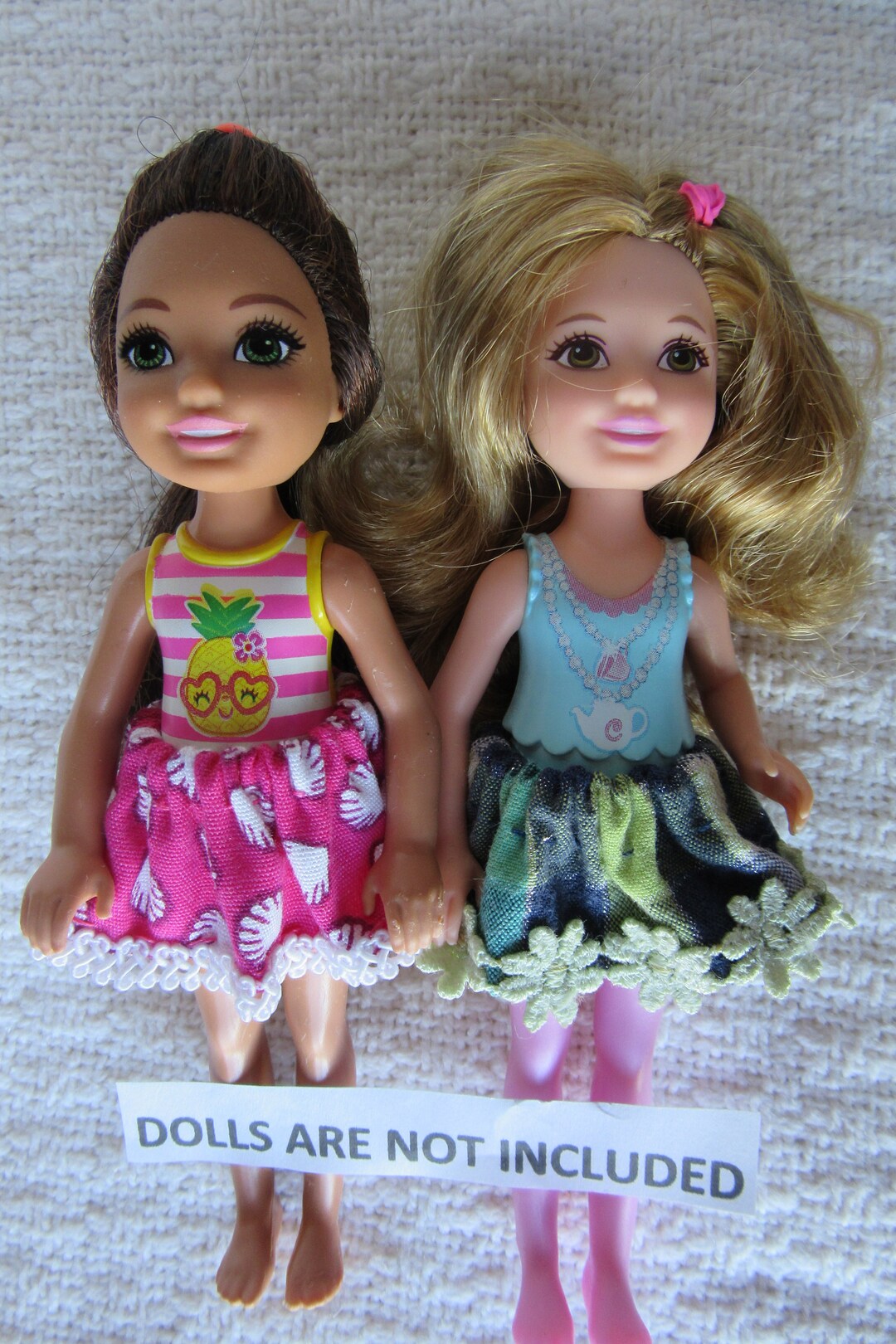 Barbie Chelsea Clothes 2 Skirts Total Hand-sewn 1 W/seashells Print 1 W ...