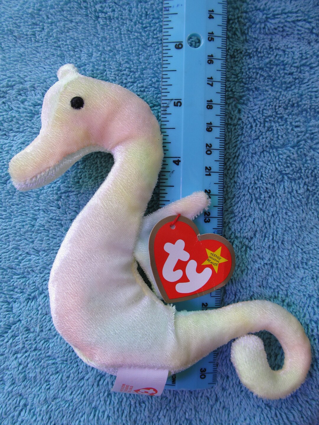 Ty Teenie Beanie Baby neon the Seahorse Very Good Condition for Easter ...