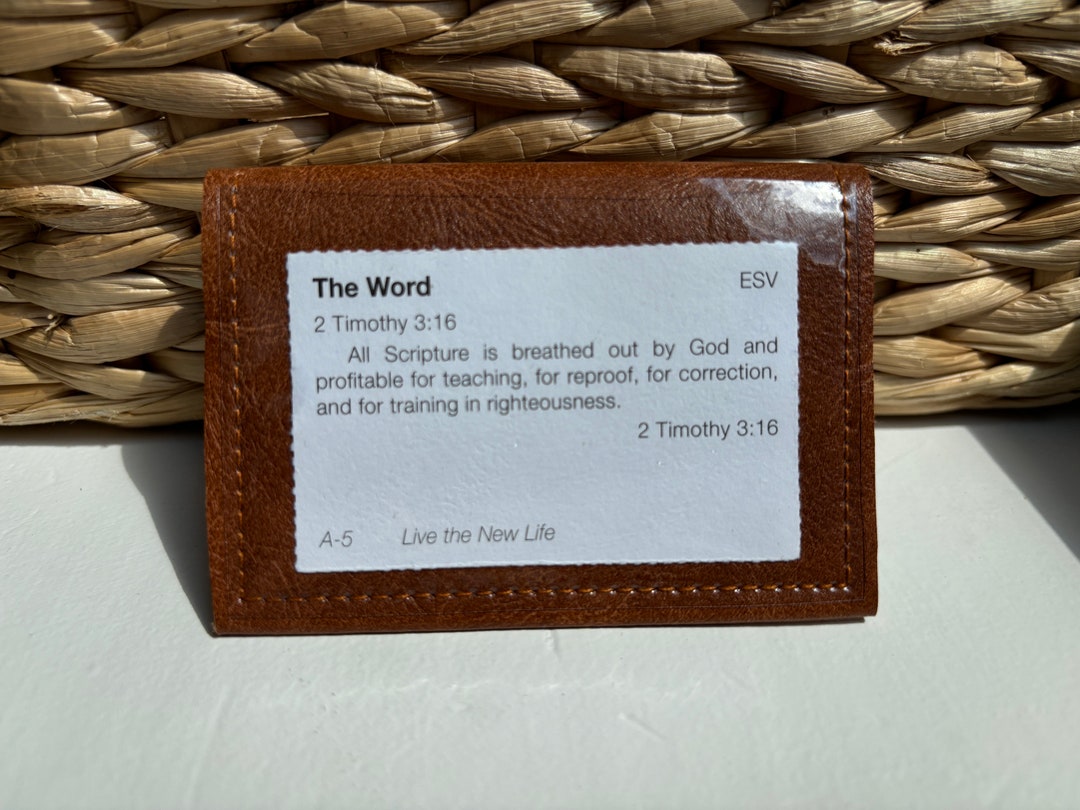 Scripture Memory Verse Pack // Tan Leather - Etsy