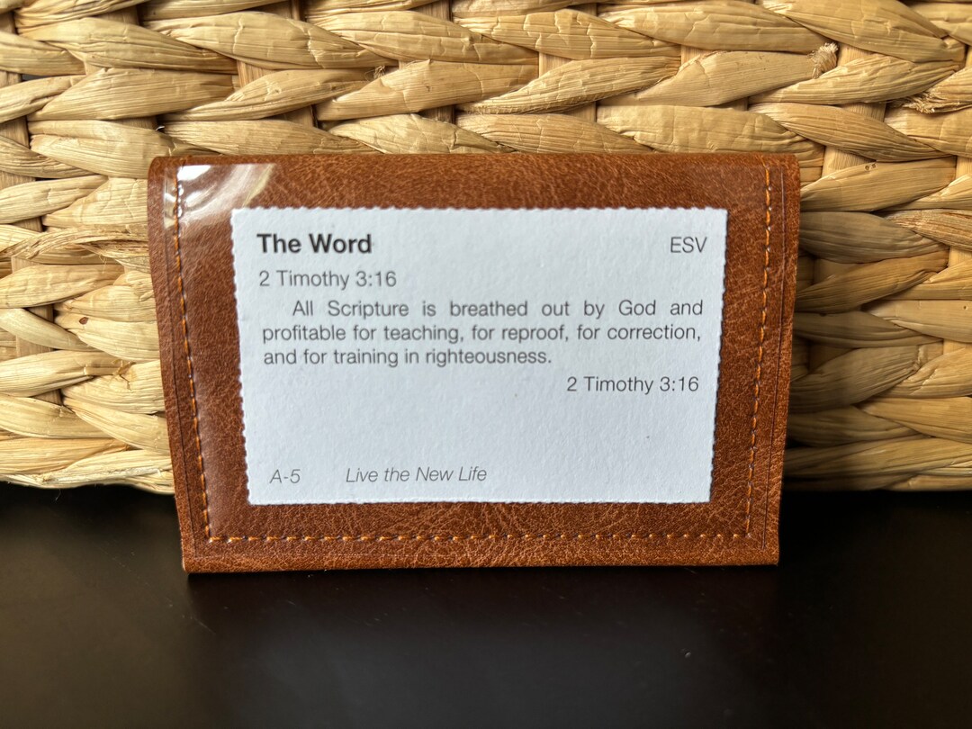 Scripture Memory Verse Pack // Tan Leather - Etsy