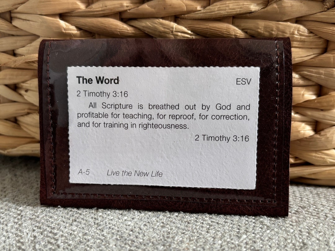 Scripture Memory Verse Pack // Dark Brown Leather - Etsy