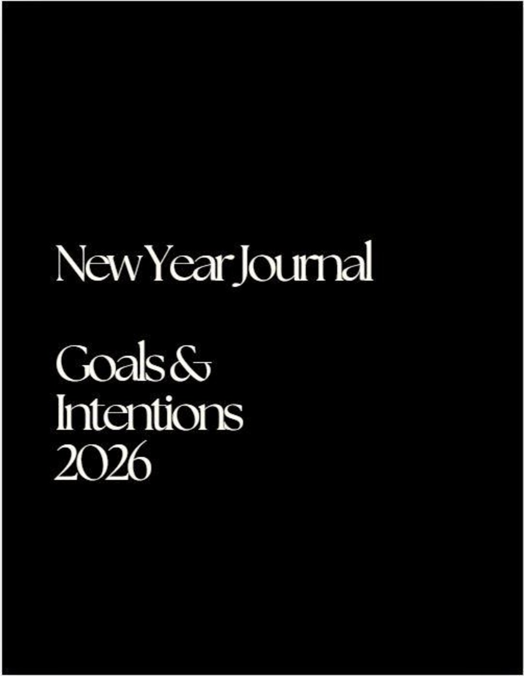 2026 New Year Goals Workbook – Intentional Self-reflection Planner ...