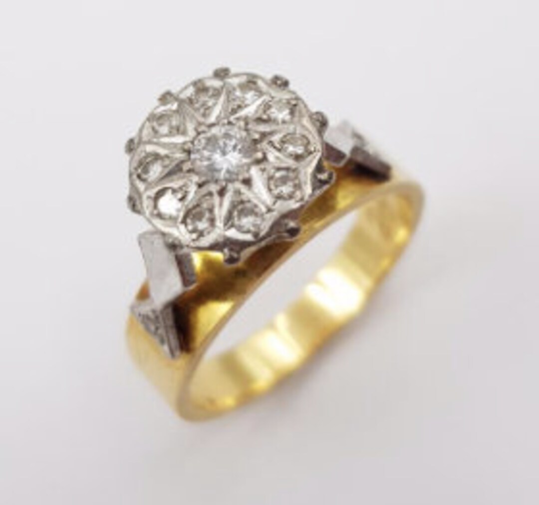 Unique Handmade Vintage 18 Carat Gold & Diamond Ring With Valuation ...