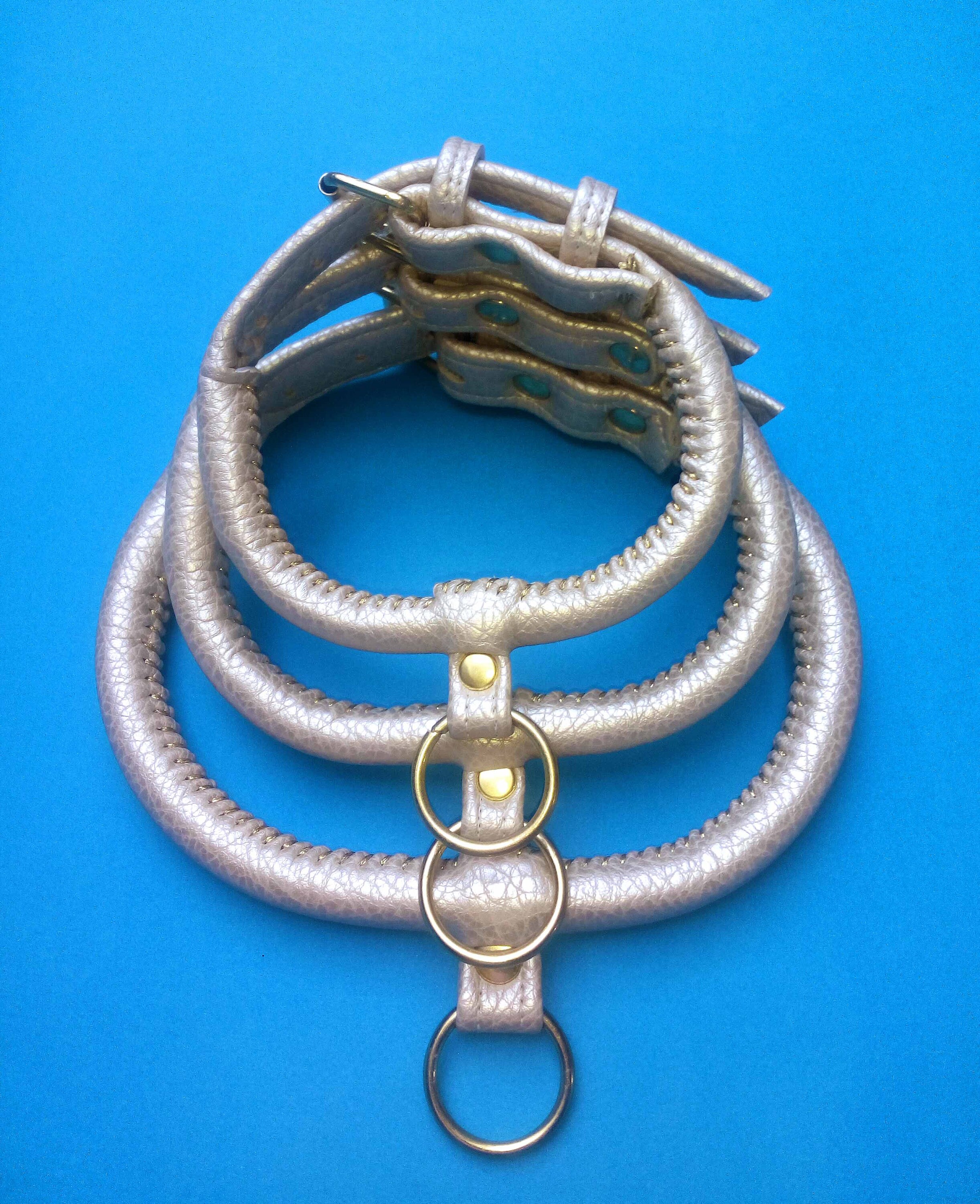 Japanese Akita Inu Show Collar in White-gold Color - Etsy