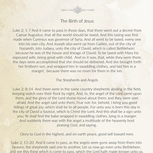 Luke 2 the Birth of Jesus Download Printable Scripture | Etsy