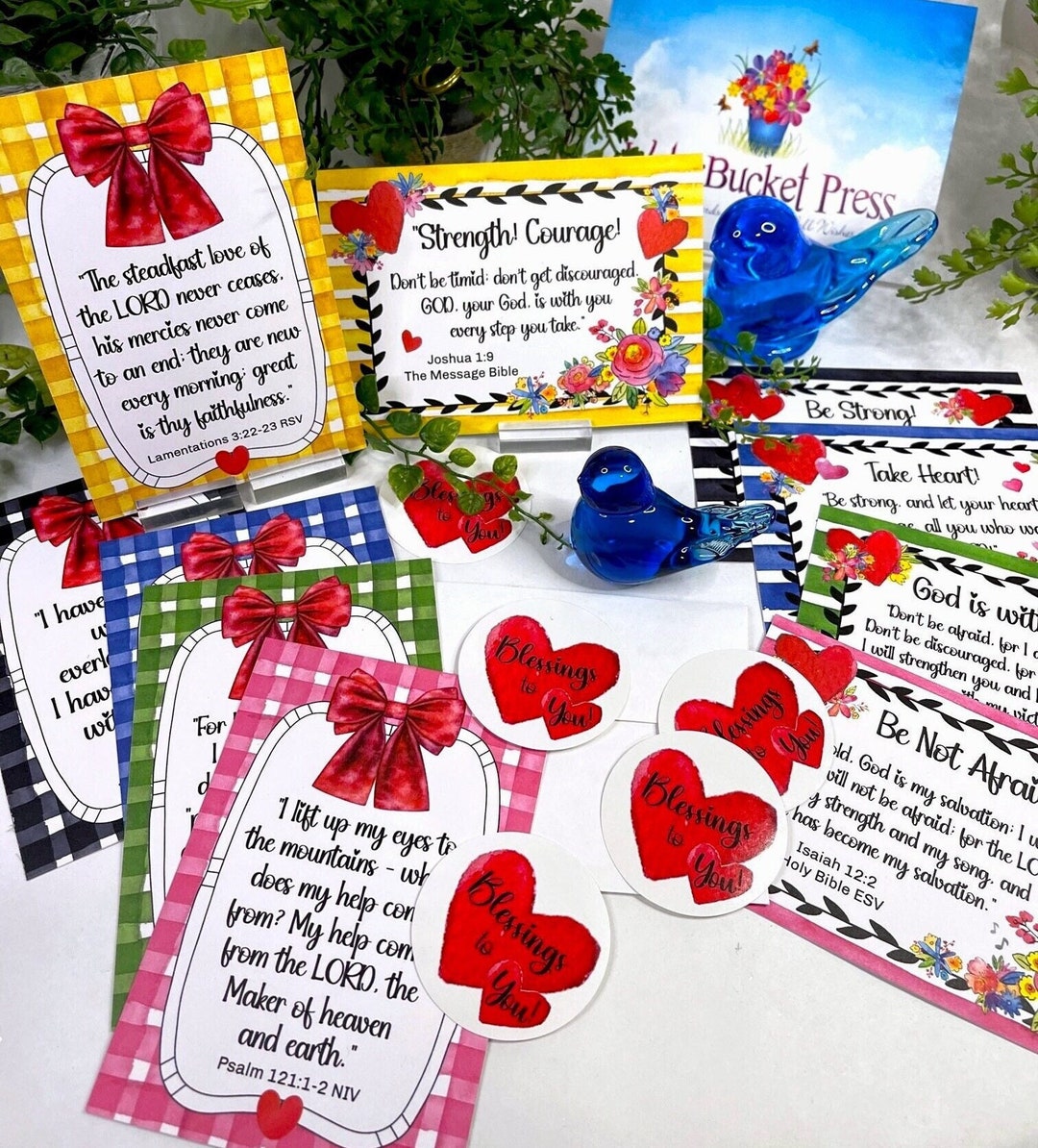 Bible Verse Scripture Memory Cards, Encouragement for Christians ...