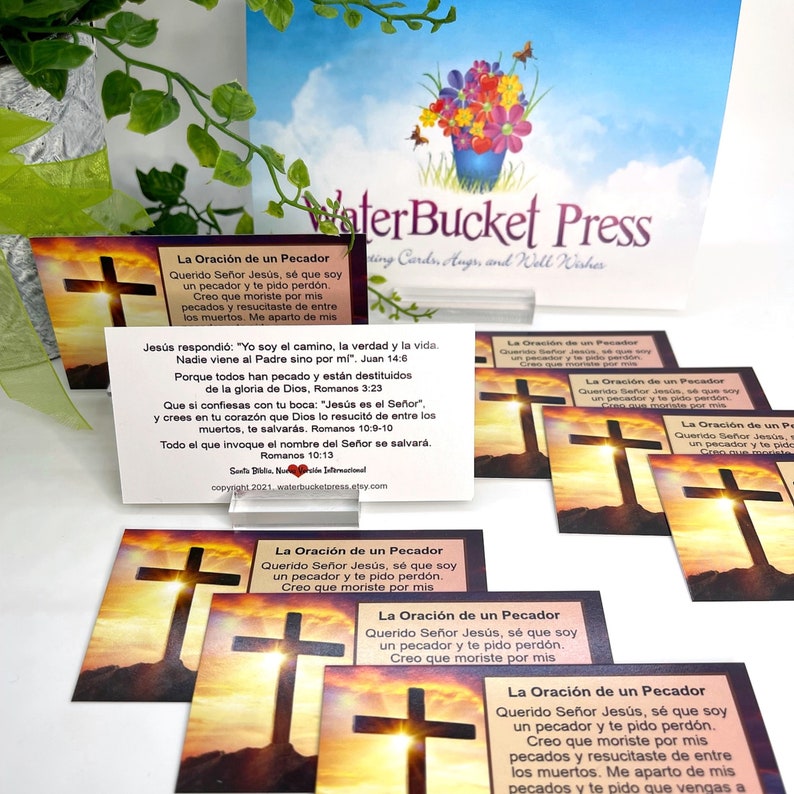 Spanish A Sinner's Prayer Scripture Cards Salvation - Etsy