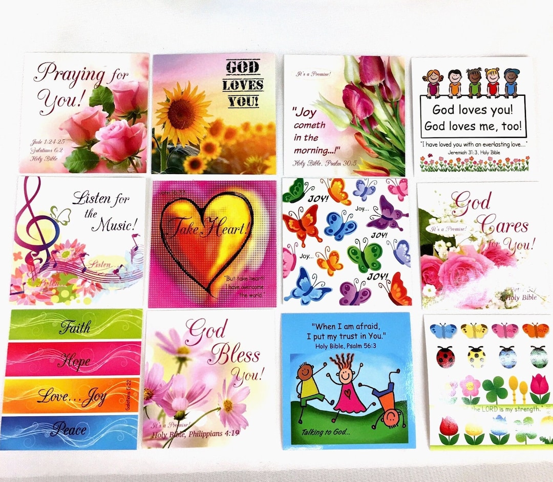 Inspirational Stickers Variety Pack, Scriptures, God Loves You, Faith ...