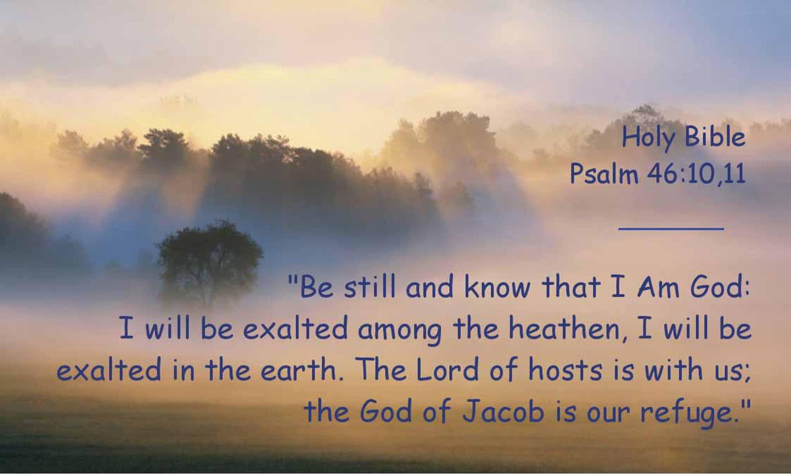 Scripture Cards, Bible Verse Cards, Be Still and Know, Psalm 46:10,11 ...