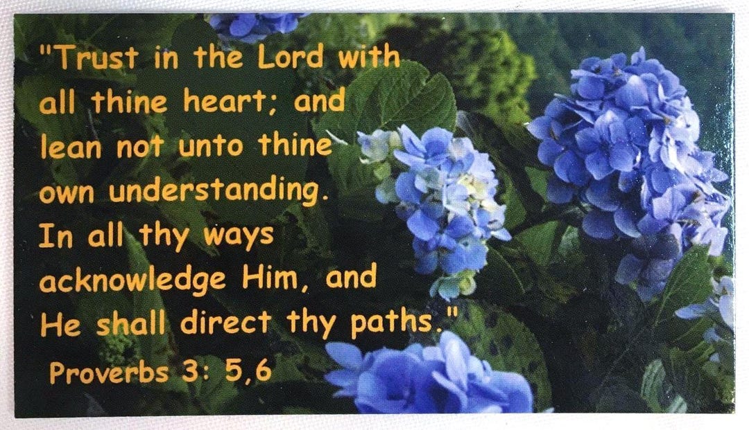 Pocket Scripture Cards for Bible Study, Trust in the Lord, Proverbs 3:5 ...