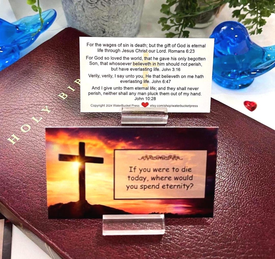 Salvation Scripture Cards, Pocket Cards, Evangelism Tracts, Christian ...