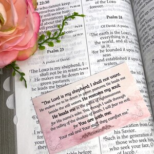 Psalm 23 Pocket Size Scripture Card, 100 Bible Verse Cards, the Lord is ...