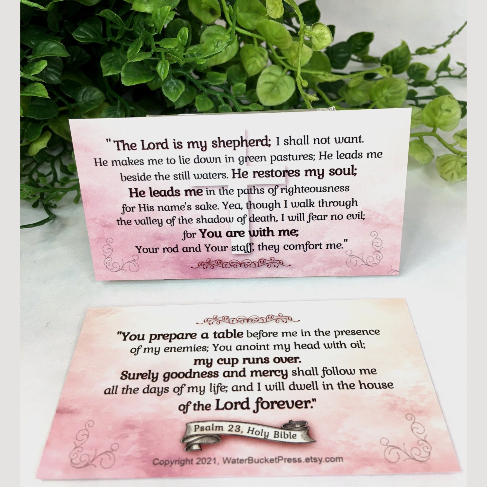 Psalm 23 Pocket Size Scripture Card 50 Cards Bible Verse - Etsy