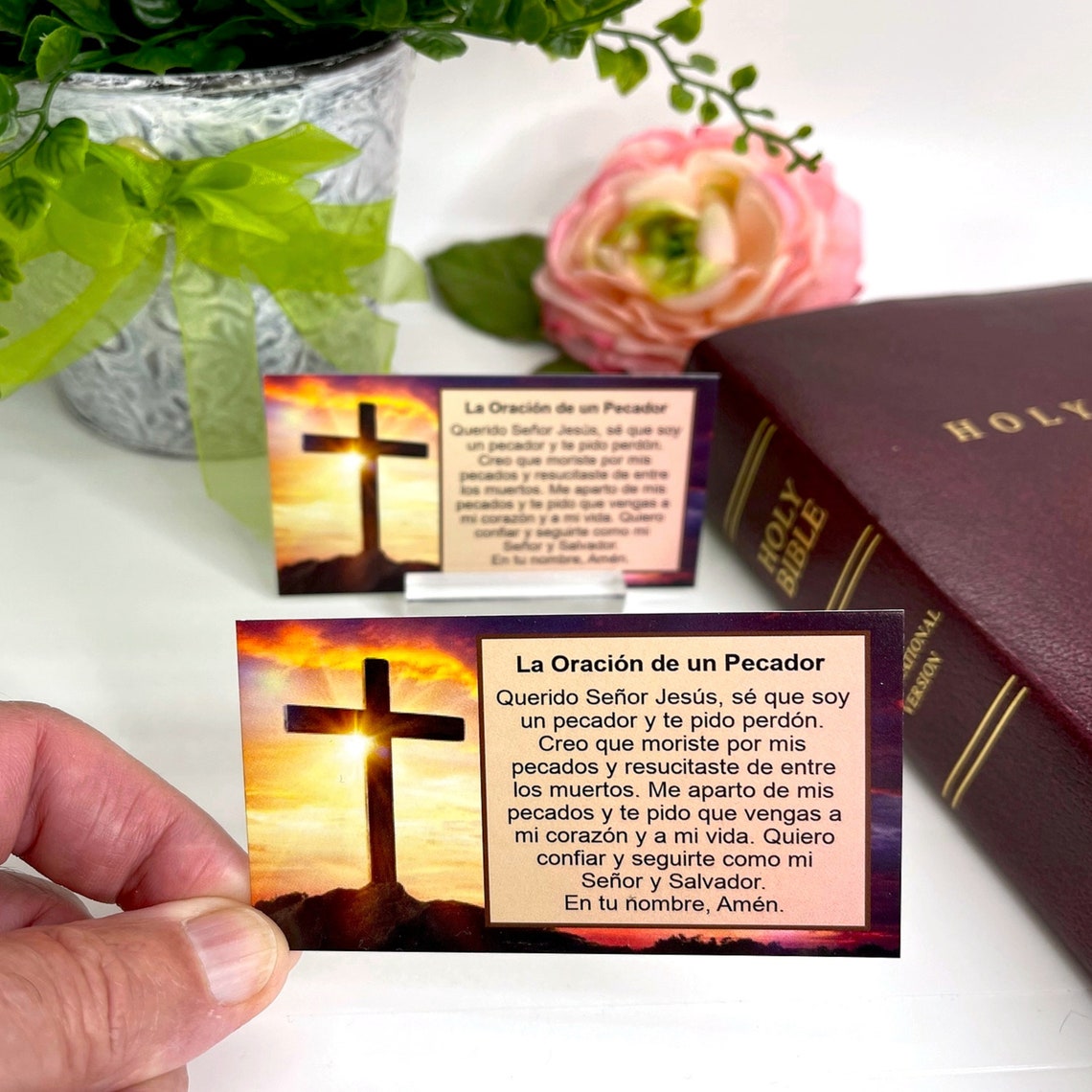 Spanish A Sinner's Prayer Scripture Cards Salvation - Etsy