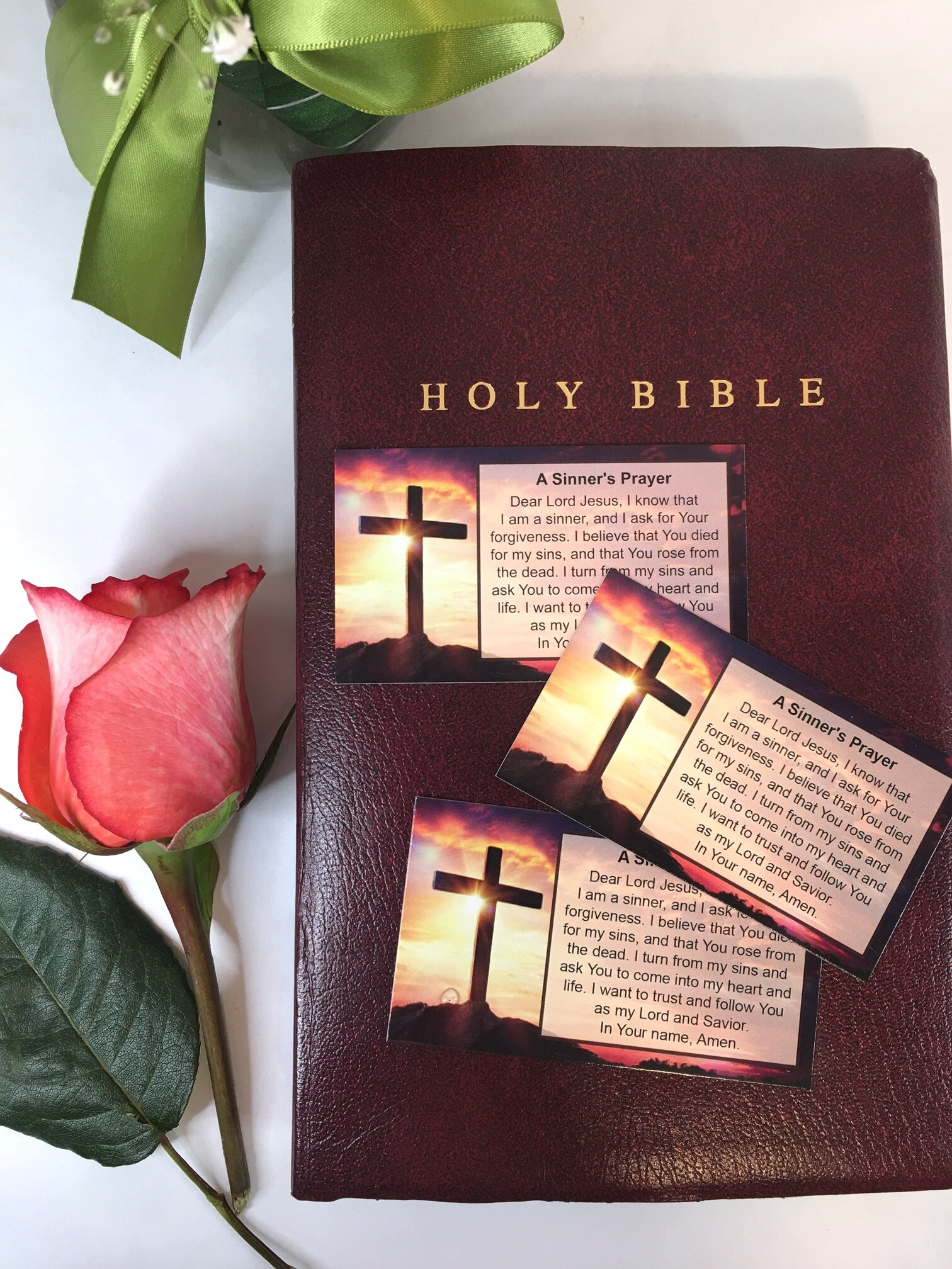 A Sinner's Prayer Scripture Cards Salvation Bible | Etsy