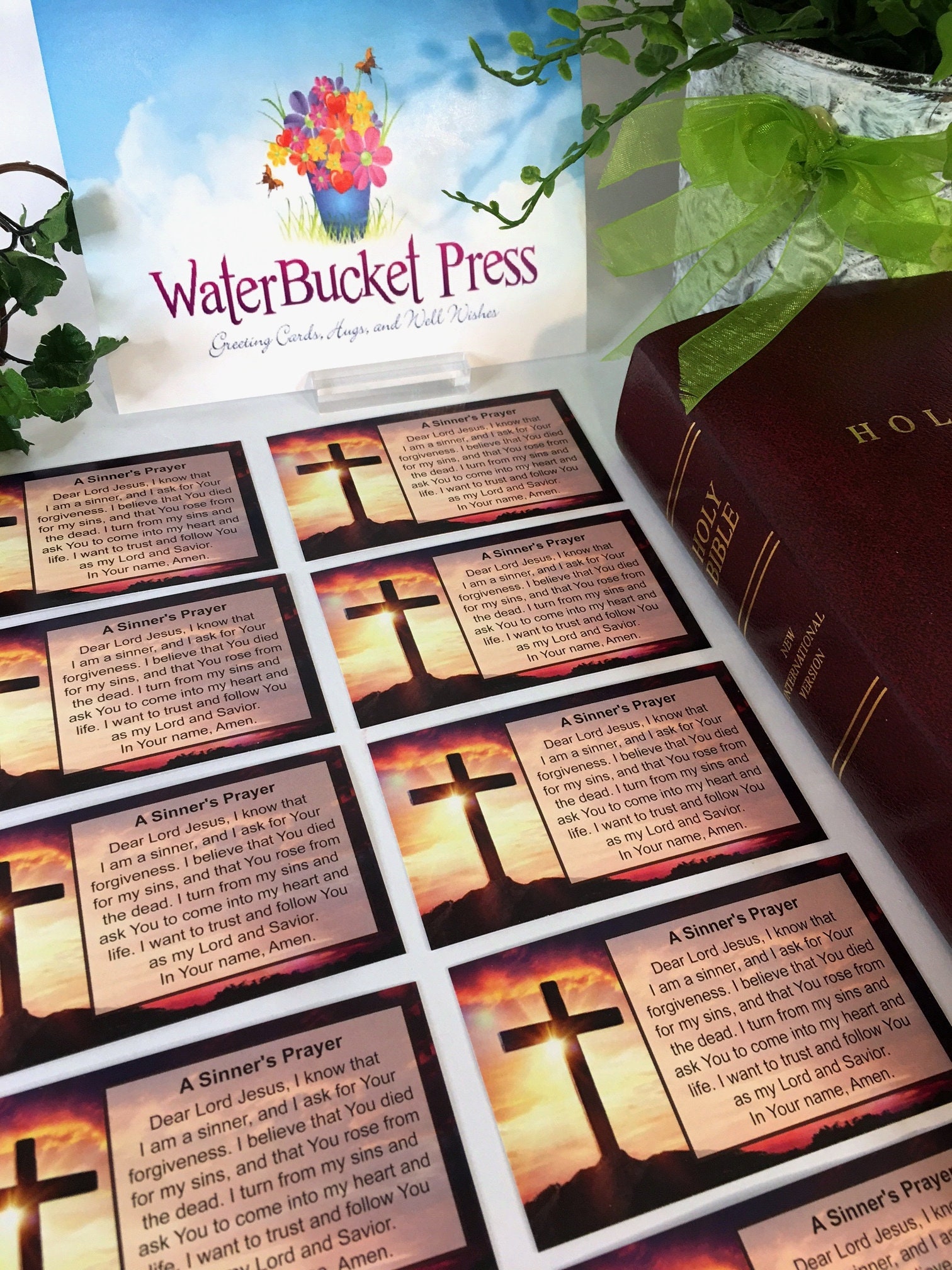 A Sinner's Prayer Scripture Cards Salvation Bible | Etsy
