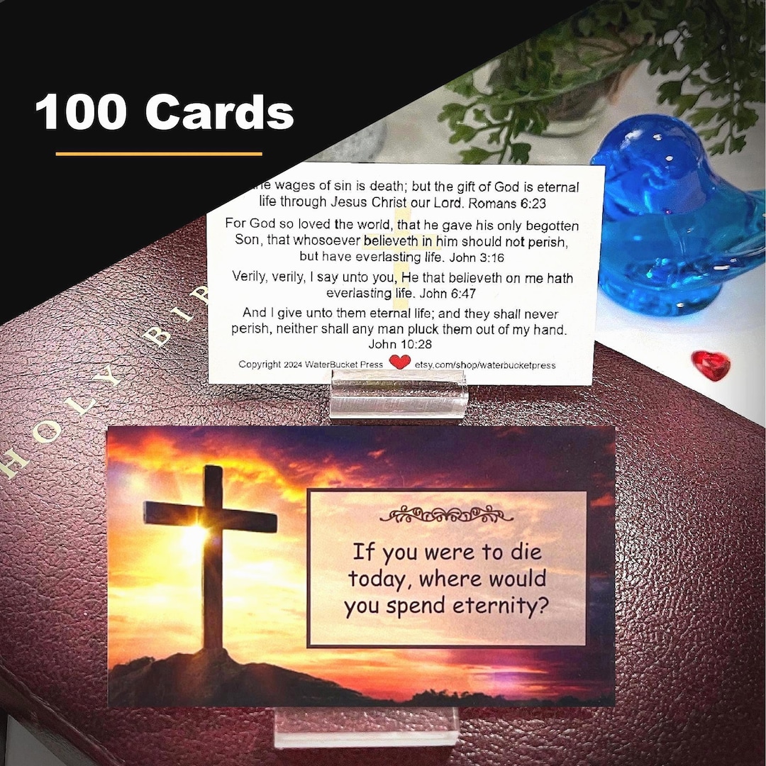 Salvation Scripture Cards, Pocket Cards, Evangelism Tracts, Christian ...
