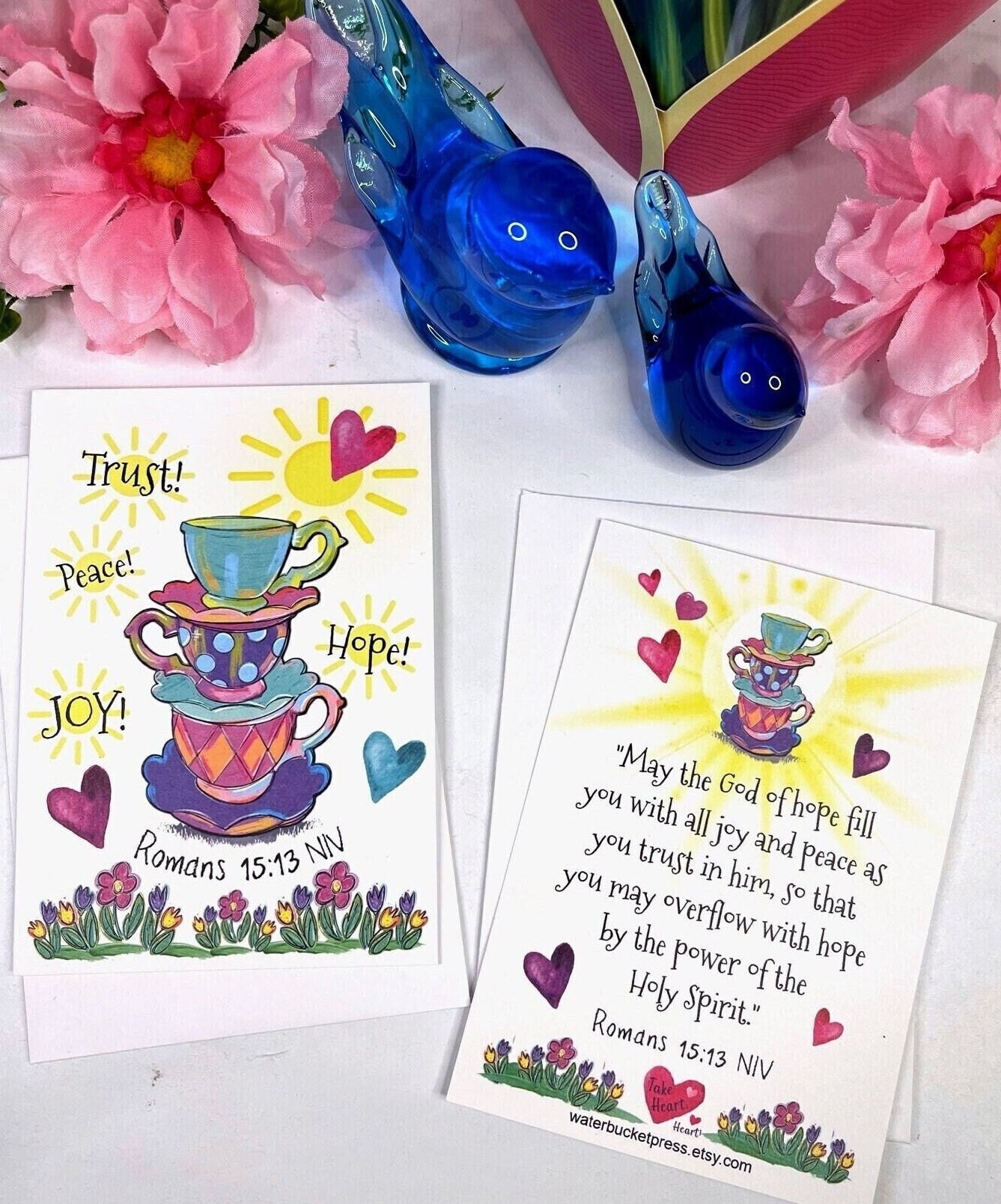 Bible Verse Scripture Cards Romans 15:13 Encouragement Hope - Etsy