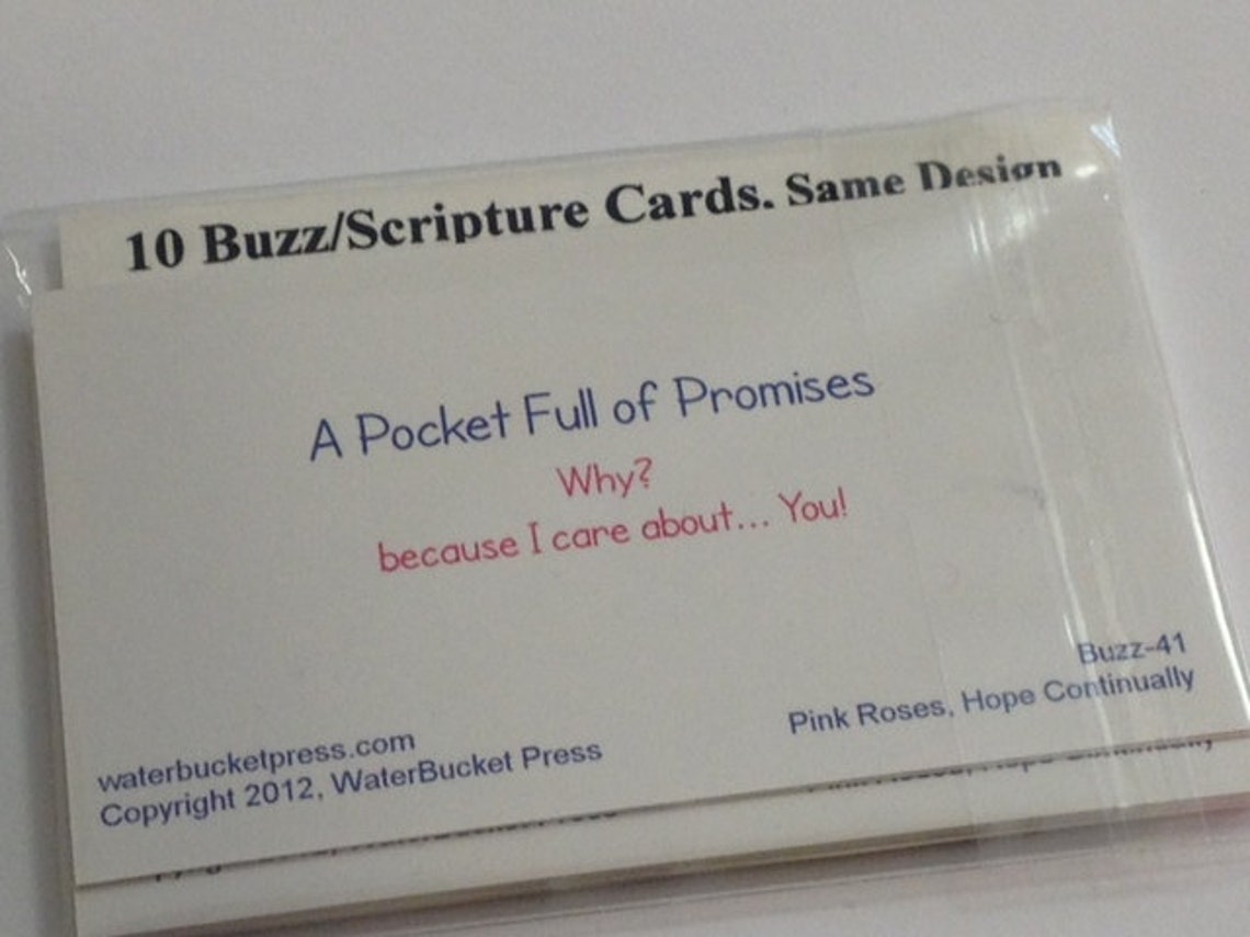 Buzz Scripture Cards for Bible Study God's Promises. - Etsy