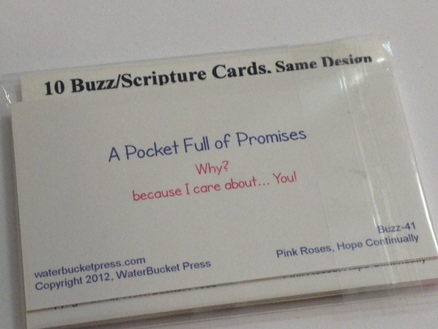 Buzz Scripture Cards for Bible Study, God's Promises. Psalm 71:5,14 ...