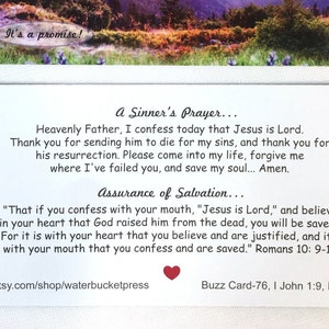 A Sinner's Prayer Scripture Cards, Salvation, Bible Verses, God's Love ...