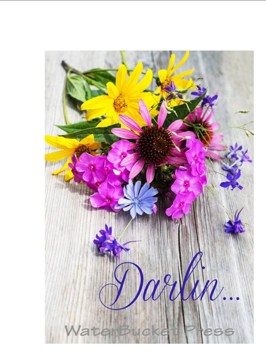 Wildflower Bouquet Birthday Card, Printable Floral Design (digital ...
