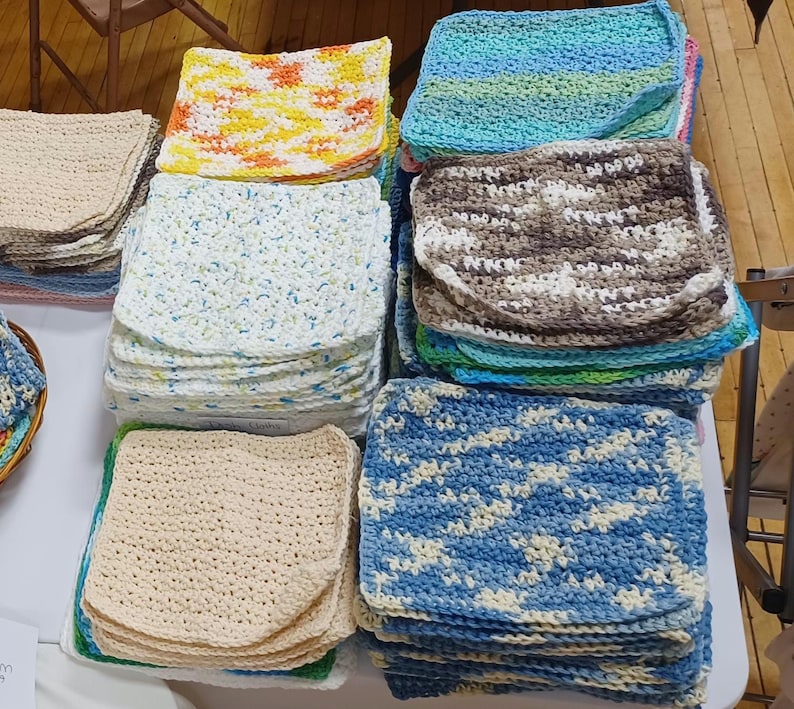 100% Cotton Crocheted Dishcloths Dusting Cloth Wash Cloth - Etsy