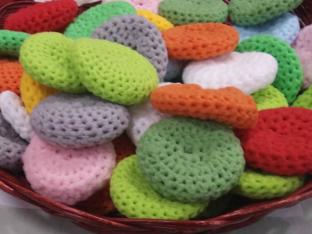 Kitchen Scrubbers/round/puffy Scrubbie/double Layer/nylon Net Scrubbie ...