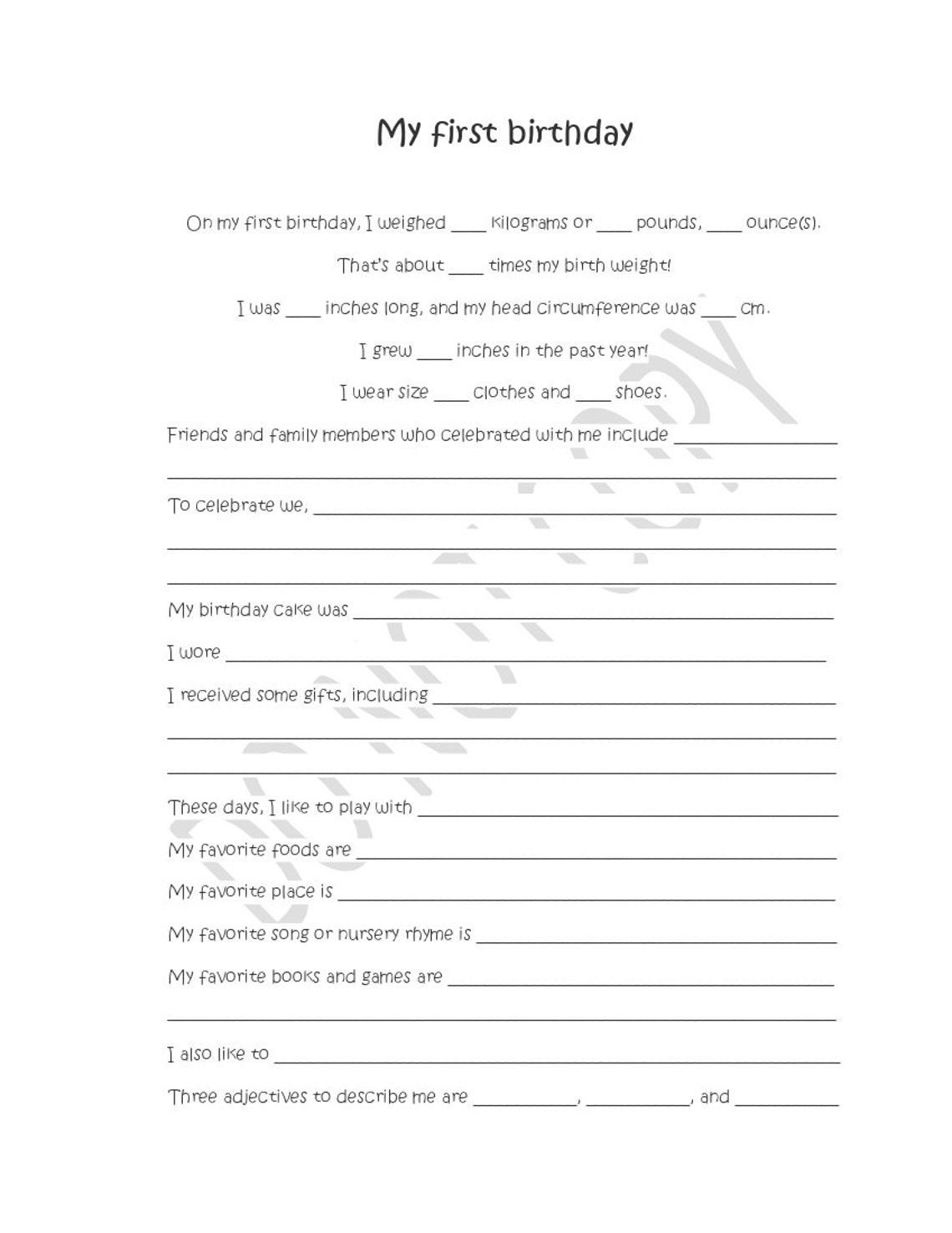 Printable Baby Book // INSTANT DOWNLOAD - Etsy