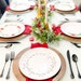 Christmas Holiday Table Plate Setting Idea, Personalized Holiday Dinner ...