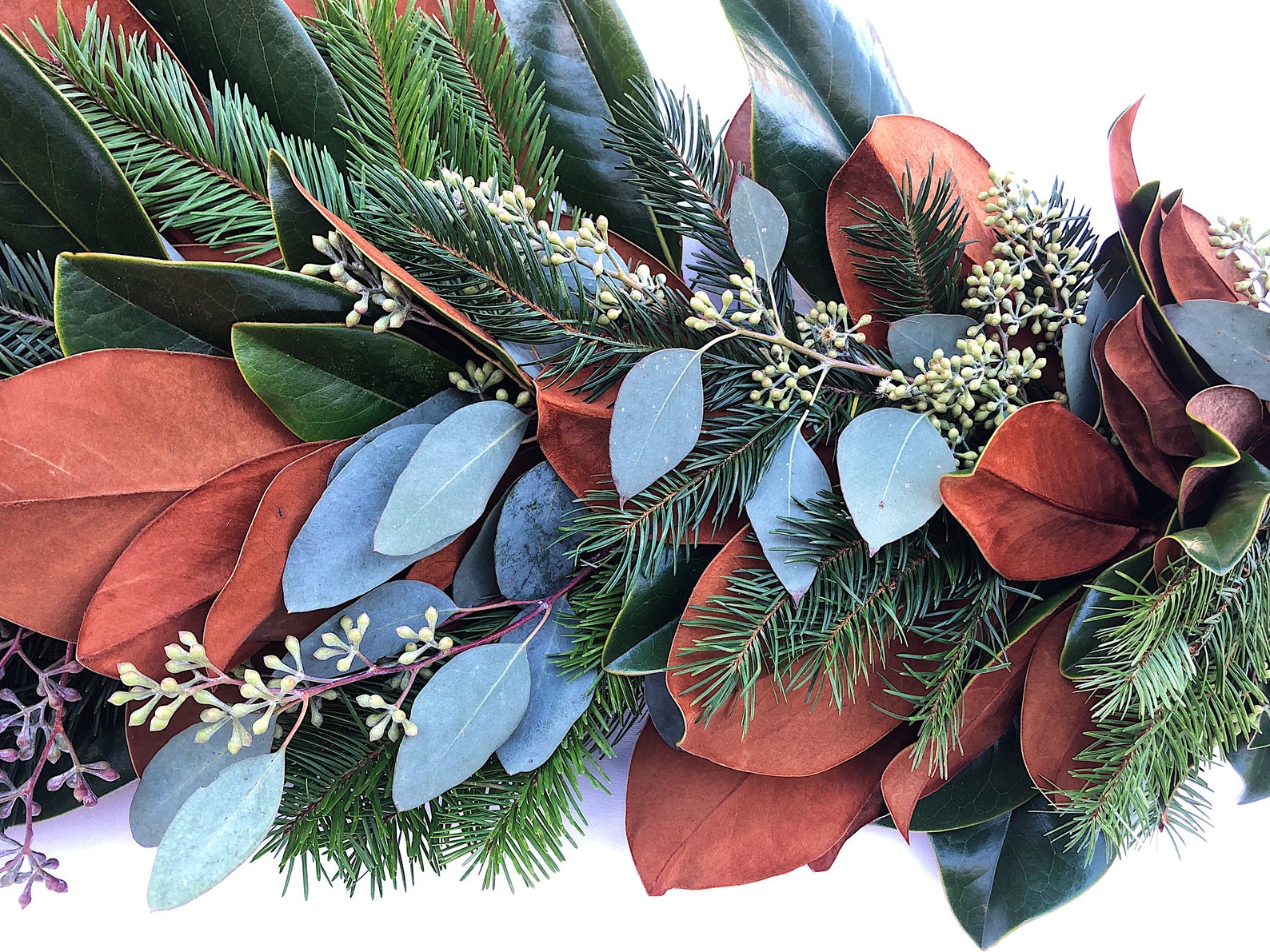 Fresh Magnolia Garland for Christmas Mantle,christmas Table Greenery ...