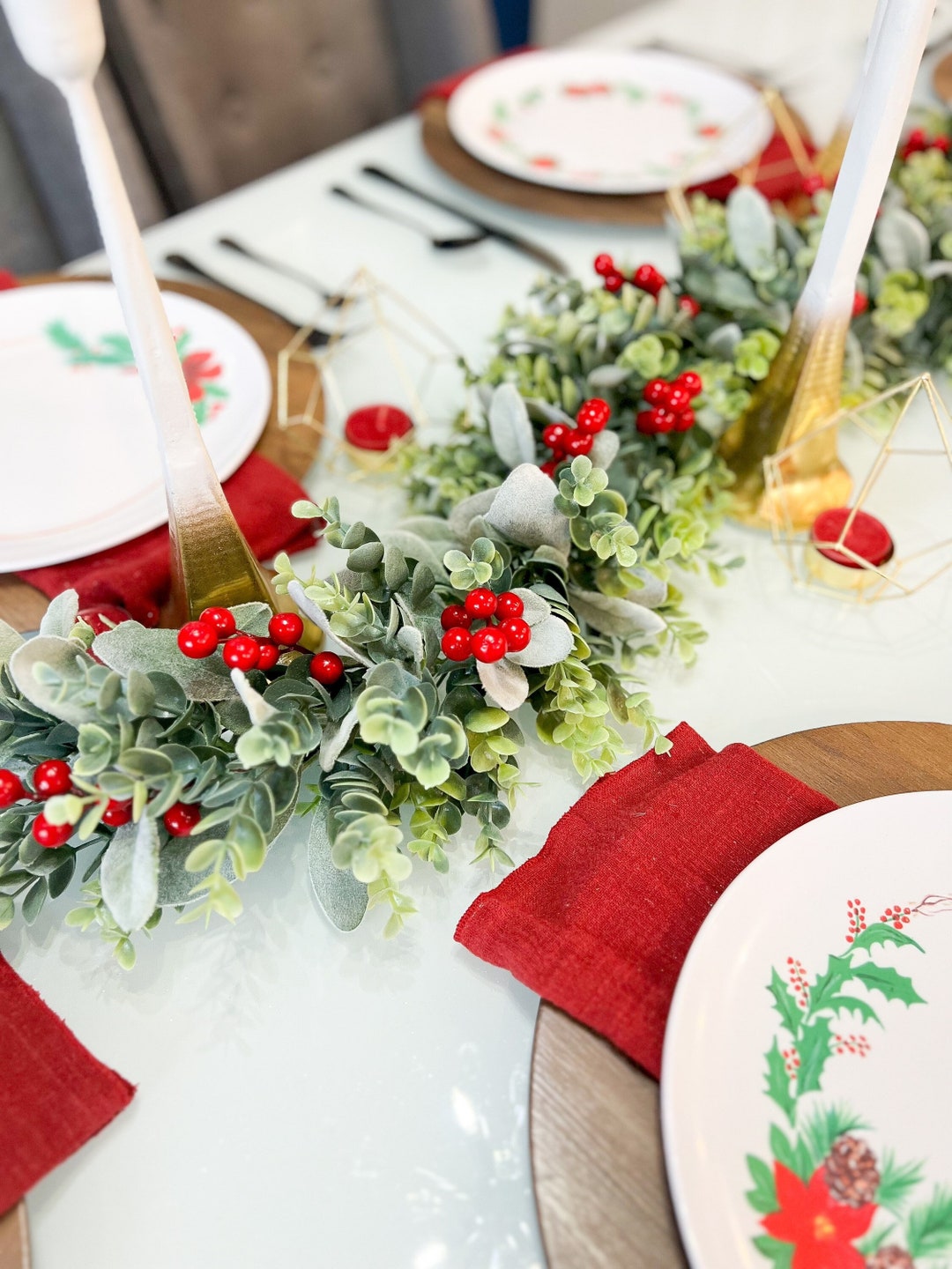 Christmas Holiday Table Garland｜holiday Garland｜decorative Garland ...