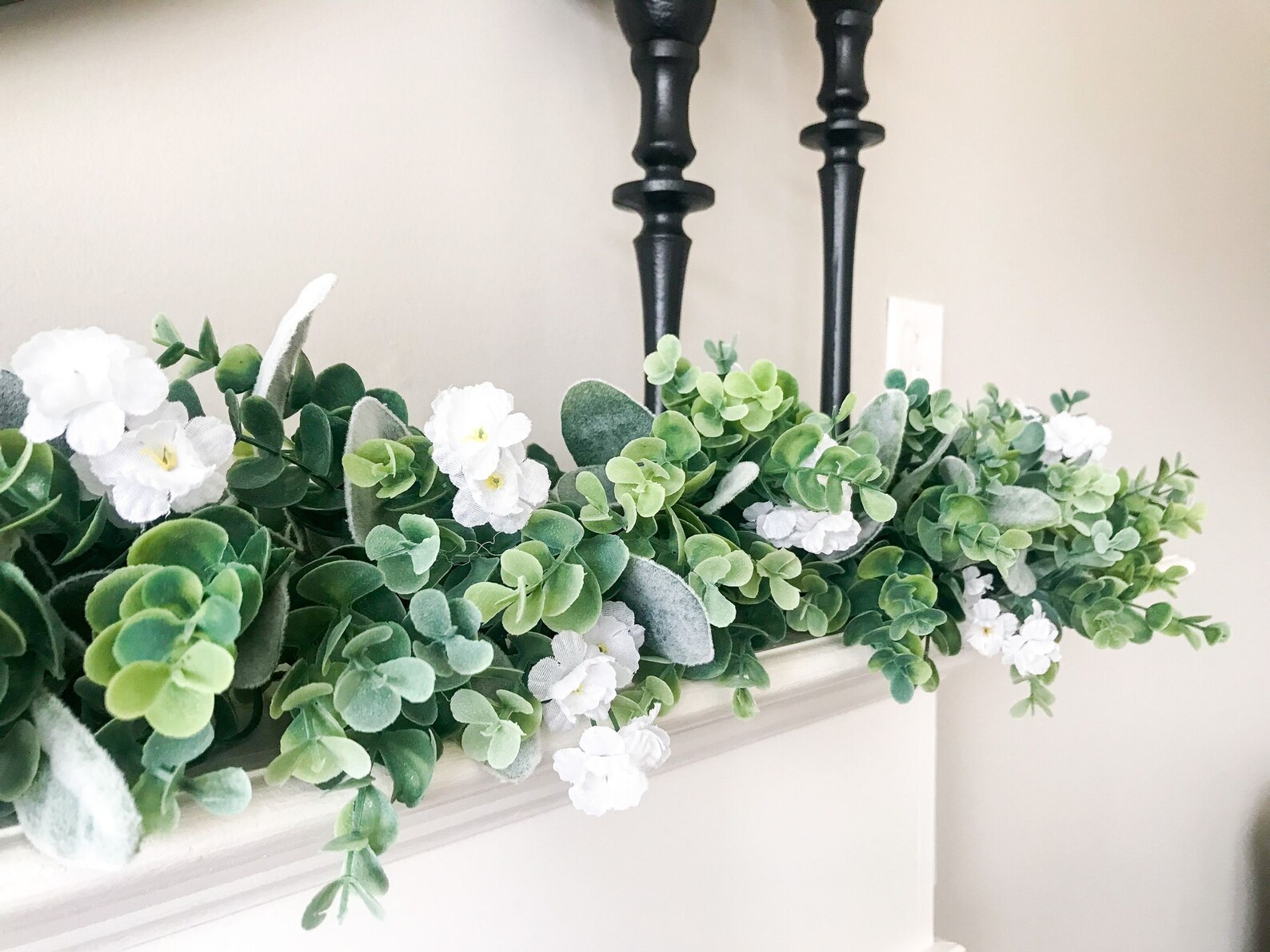 Lambs Ear Greenery Garland Table Runner Greenery Table - Etsy