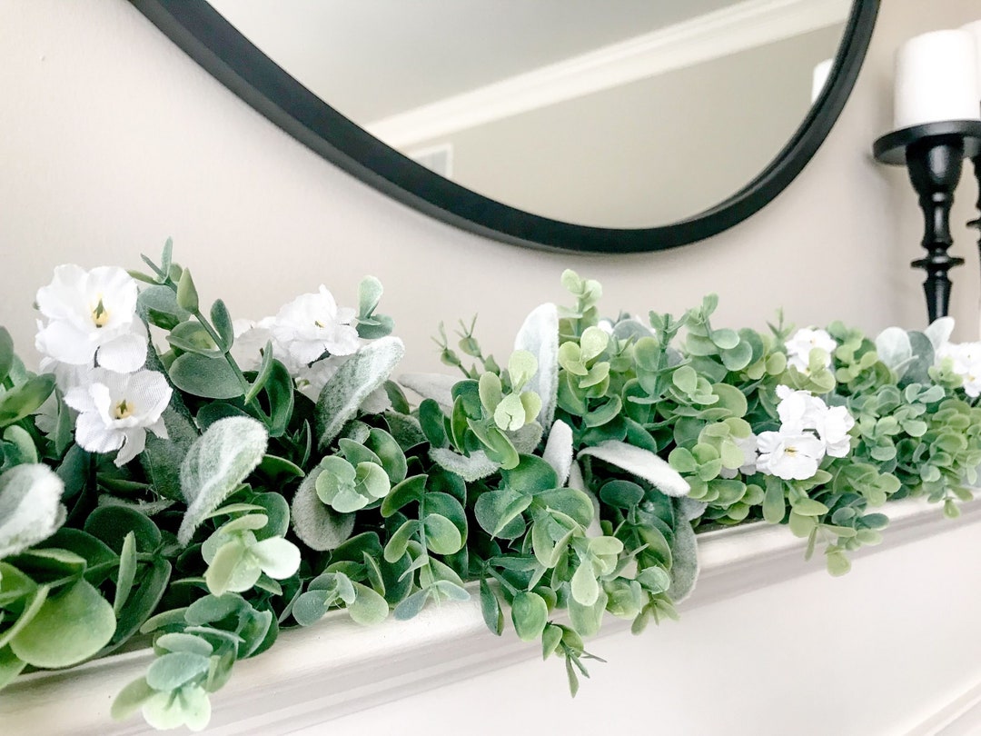 Lambs Ear Greenery Garland, Table Runner Greenery, Table Garland for ...