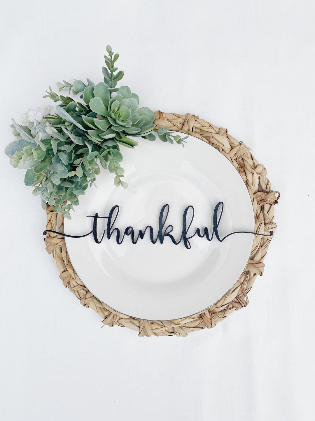 Holiday Table, Thankful Plate Decorations, Thanksgiving Table Decor ...