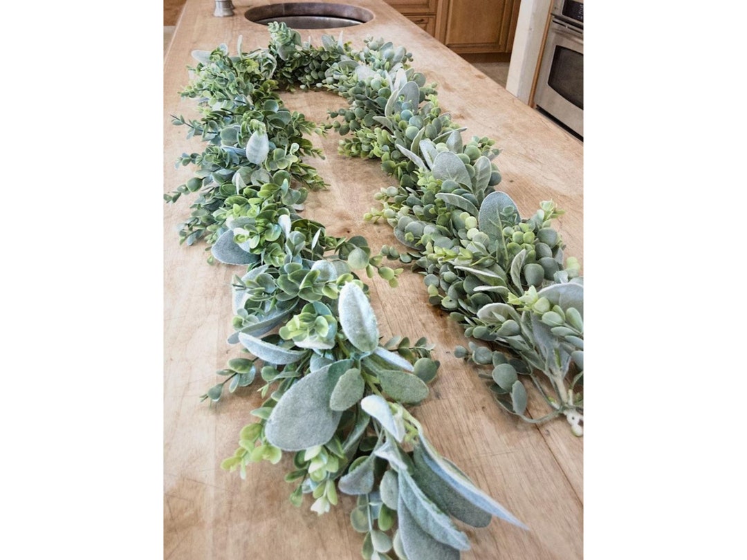 Eucalyptus Garland, Lambs Ear Garland, Flower Garland,greenery Backdrop ...