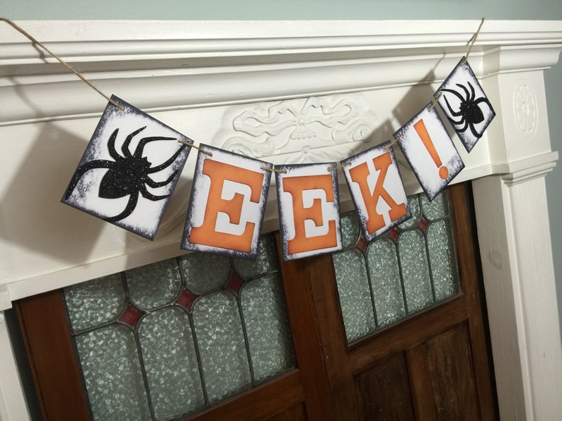 Halloween Banner EEK Banner Halloween Sign Fall Decoration - Etsy
